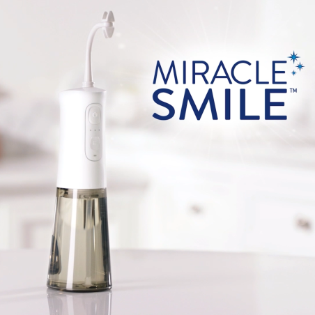 MIRACLE SMILE hydropulseur jet dentaire 360° 4 jets nettoie les dents ...